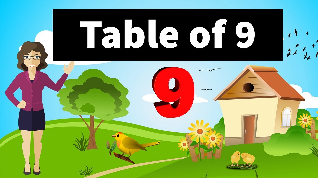 Table of 9 | Learn Multiplication Table Of Nine (9 x 1 = 9) | Counting ...