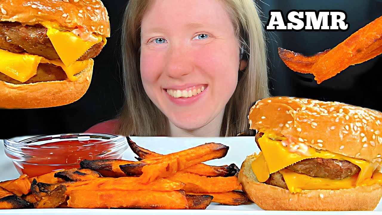 ASMR DOUBLE CHEESEBURGER MUKBANG EATING SOUNDS - YouTube