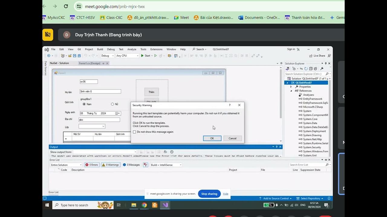 C Winform Entity Framework Kết Nối Database Và Hiển Thị Dữ Liệu