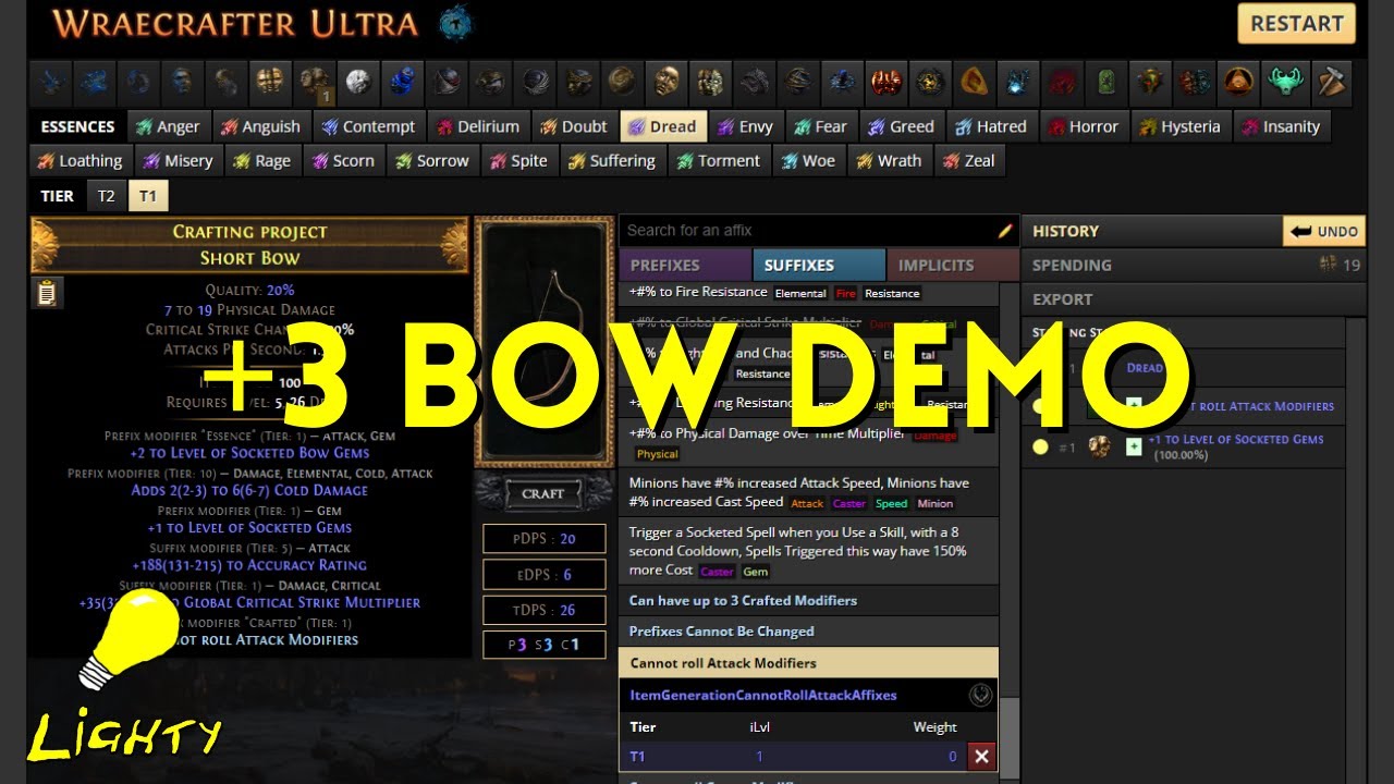 How to Make +3 Gem Bow (EA/Caustic/Toxic) Path of Exile 3.20 - YouTube