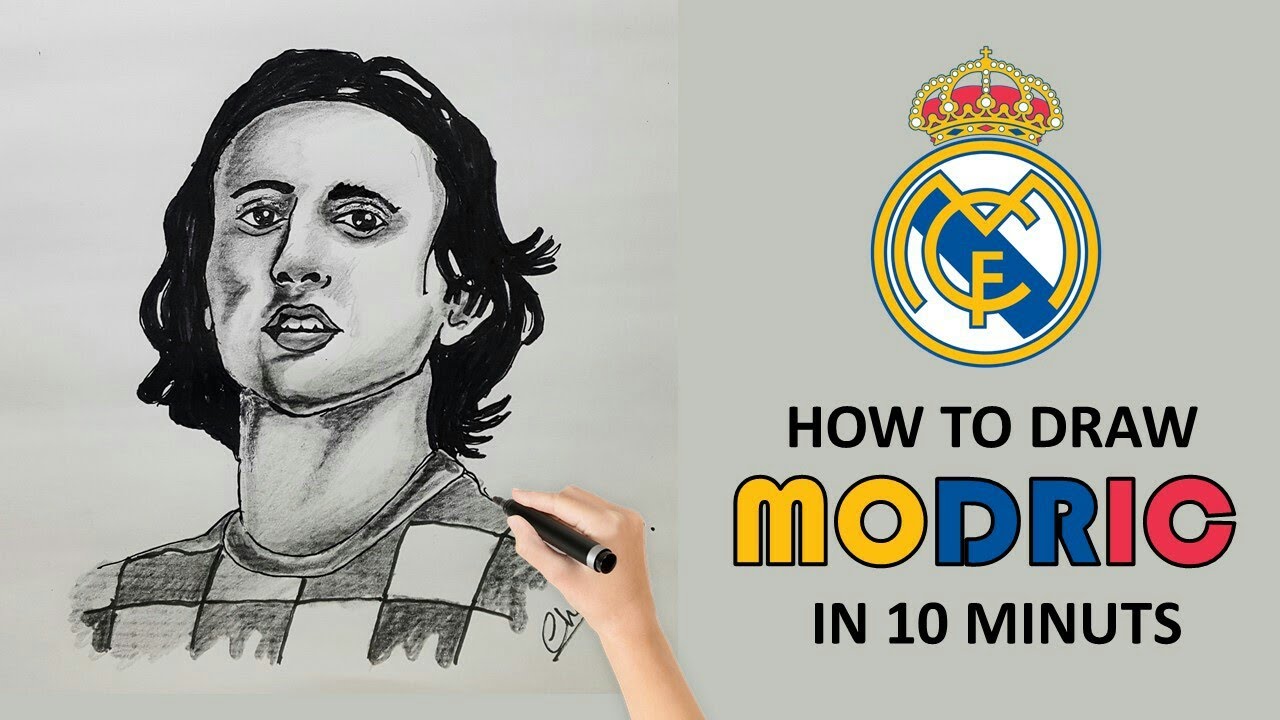 How to Draw Luka Modrić Ballon d'Or Winner 2018 - By Chami's Arts - YouTube