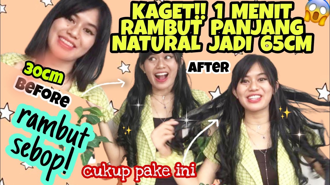 TERUNGKAP! RAHASIA RAMBUT BOP PANJANG 1 MENIT CUMAN PAKE INI.. CARA ...