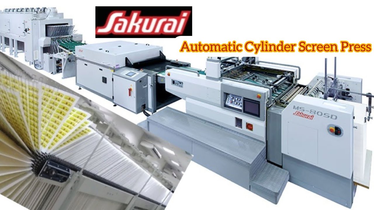Sakurai Automatic Stop Cylinder Screen Printing Press | HeatSeal ...