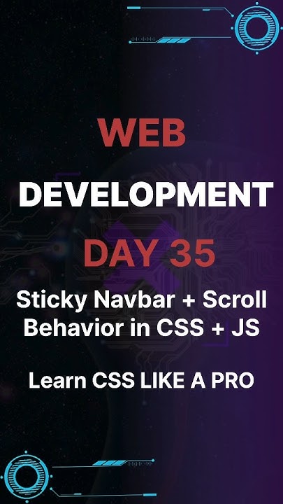 🔥Day 35: Sticky Navbar with Scroll Effect Using CSS & JS #cssday #coding #webdesign ,#viralshort ...
