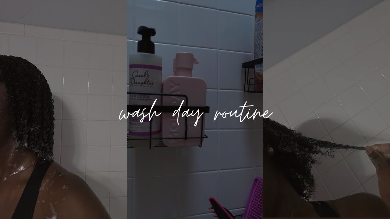 REALISTIC WASH DAY ROUTINE FOR MY NATURAL CURLY HAIR ! - YouTube