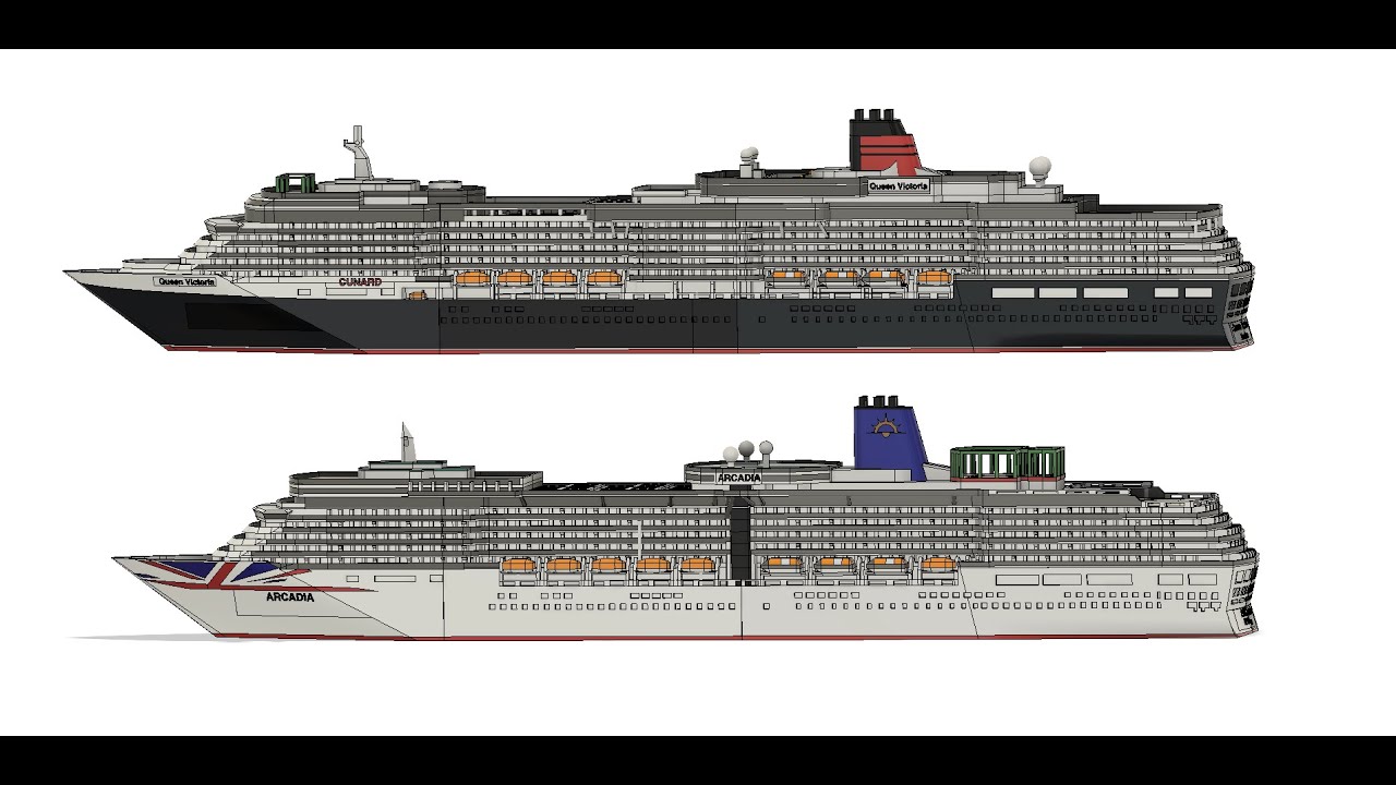 P&O Arcadia vs Cunard Queen Victoria - YouTube