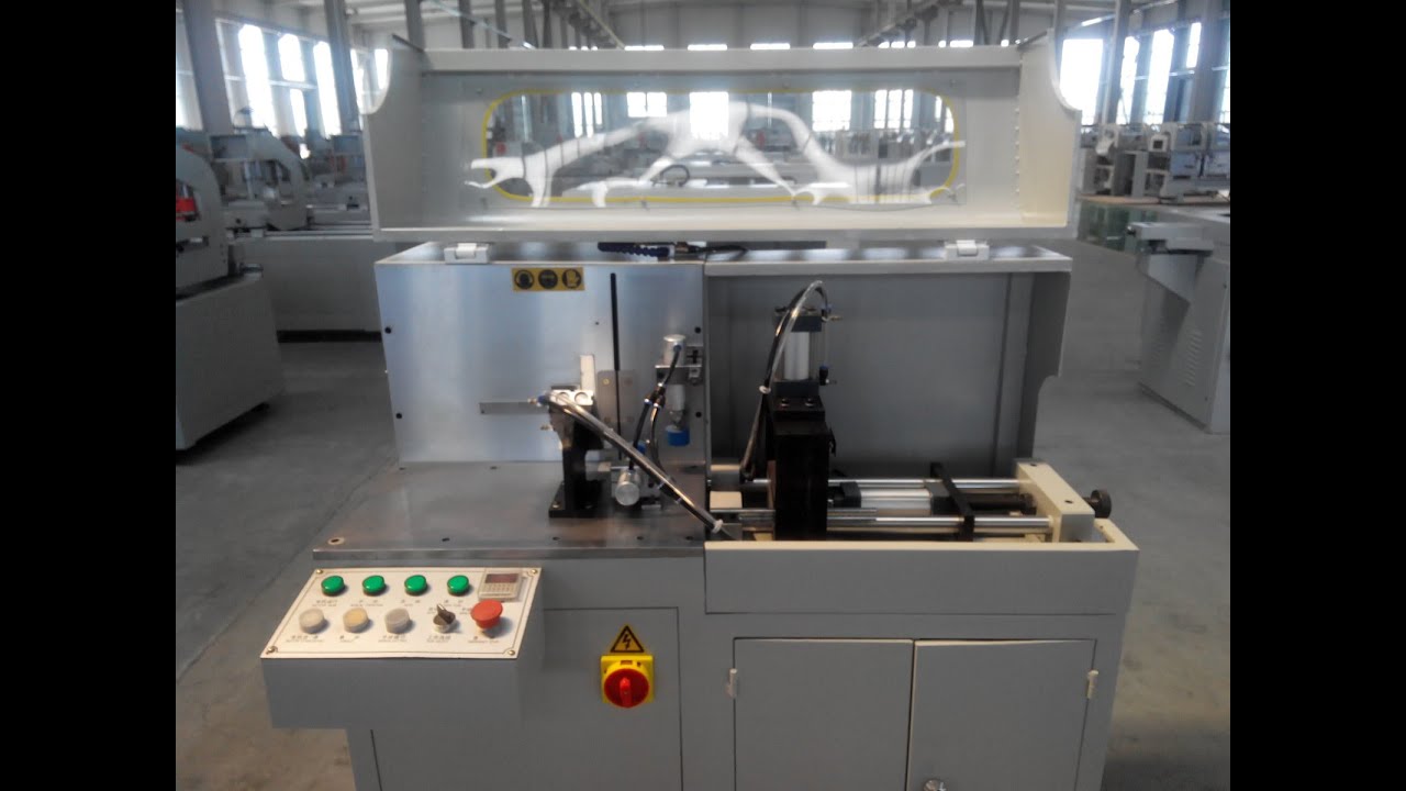 Aluminum Alloy windows Corner Key Cutting Machine - YouTube