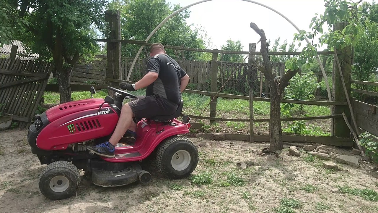 MTD Tractor tree take down - YouTube