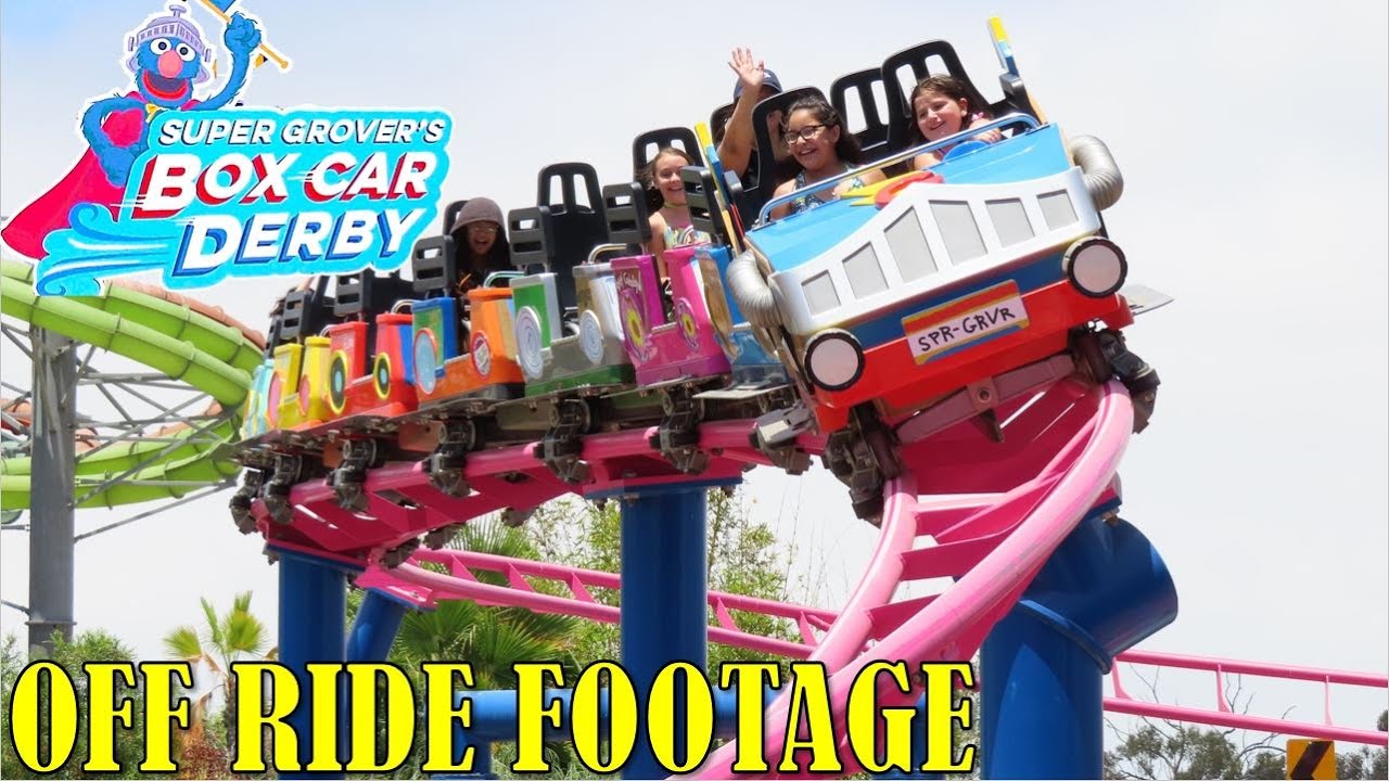 Super Grover Box Car Derby at Sesame Place San Diego Off-Ride Footage ...
