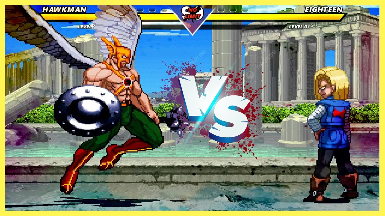 Hawkman Vs Android Eighteen | ULTIMATE MUGEN CLASH - YouTube