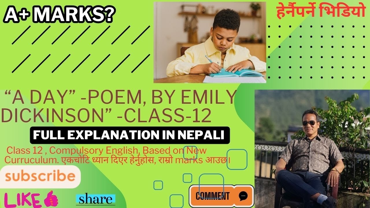 A + Marks? "A Day"- Poem, by Emily Dickinson, class 12, Full ...