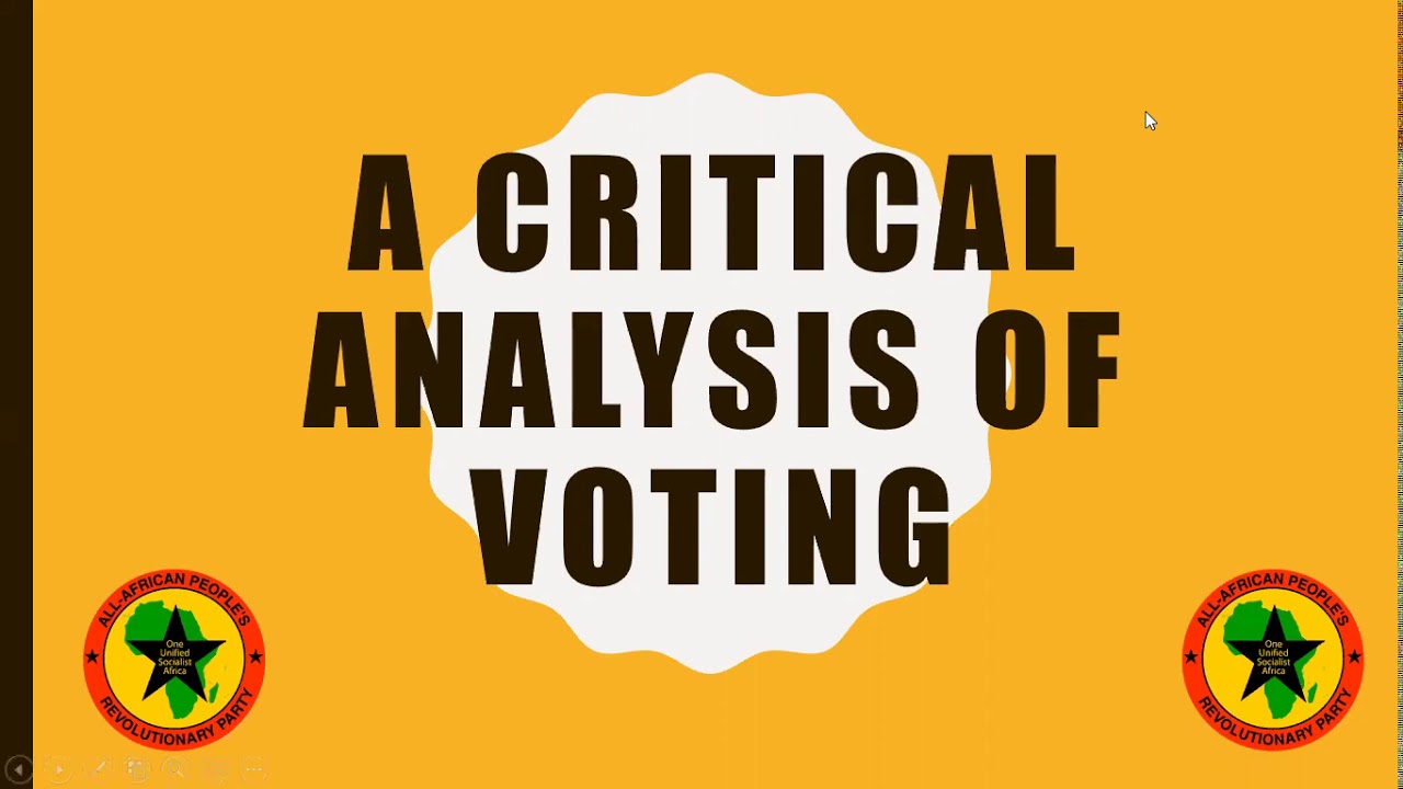 A Critical Analysis Voting in U.S. Elections - YouTube