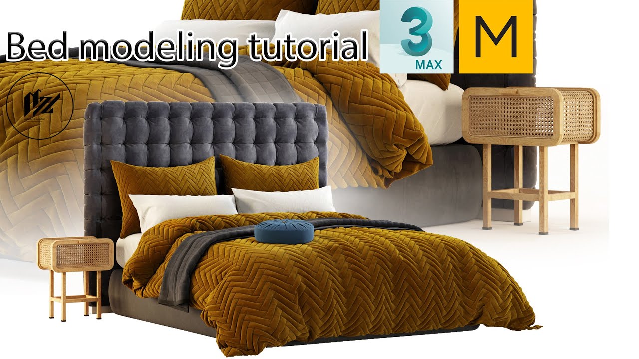 Modeling Bed " Templewebster " Autodesk 3ds Max & marvelous designer ...