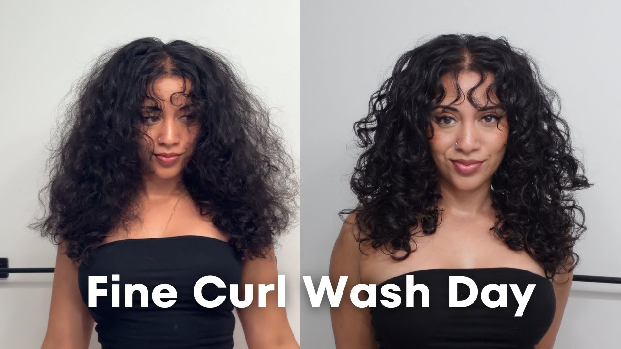 Full Fine Curly Hair Wash Day | Curl Shock, Beginner, and fine Curl Tips - YouTube