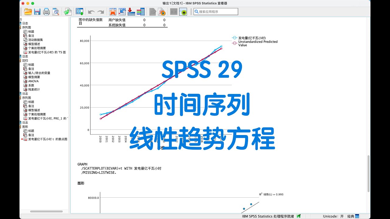 SPSS29 时间序列线性趋势方程 - YouTube