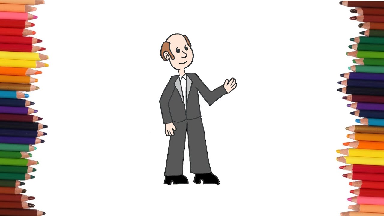 How to draw a Butler - YouTube