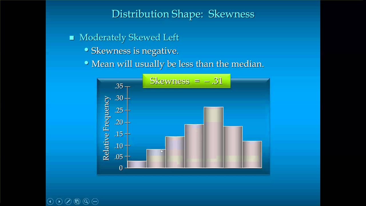 Distribution shape: skewness - YouTube