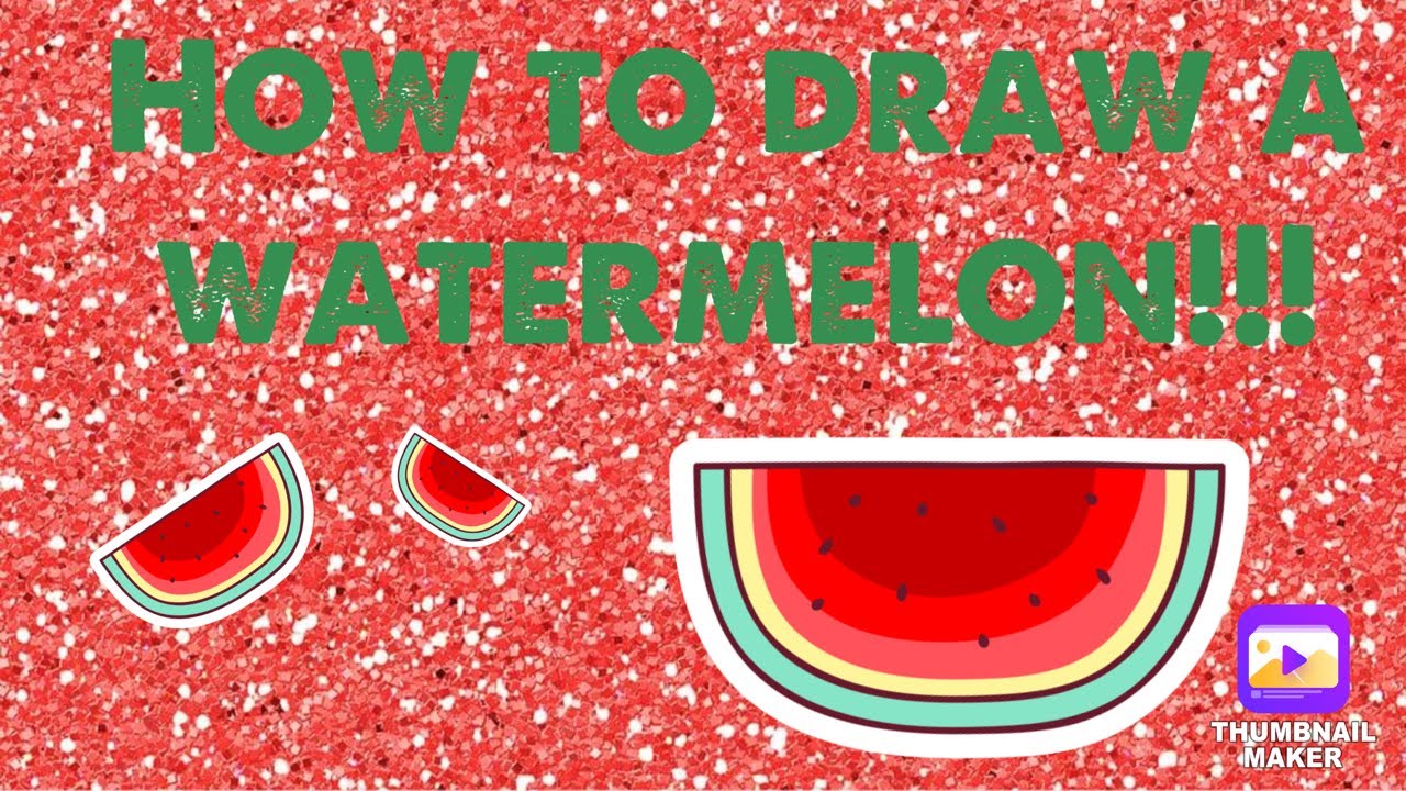 How to draw a watermelon 🍉 - YouTube
