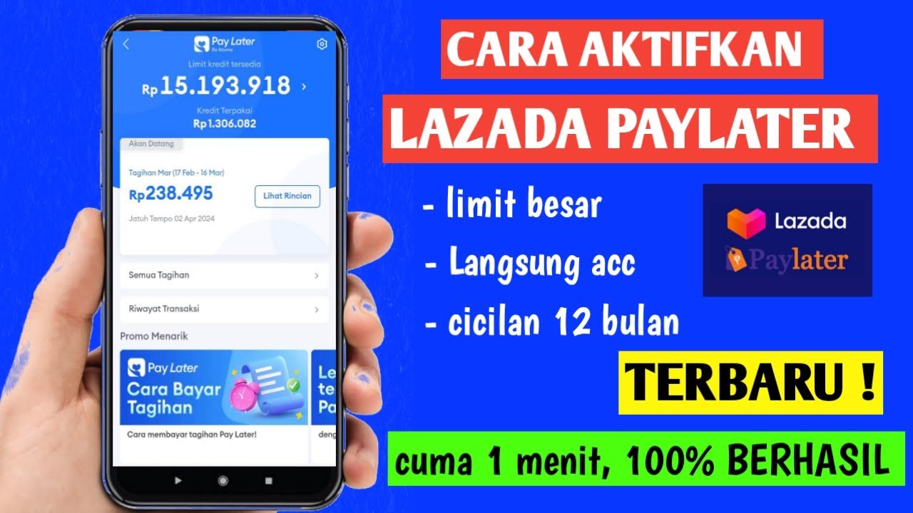 Cara Aktifkan Lazada Paylater | Aktifkan Lazada Paylater - YouTube
