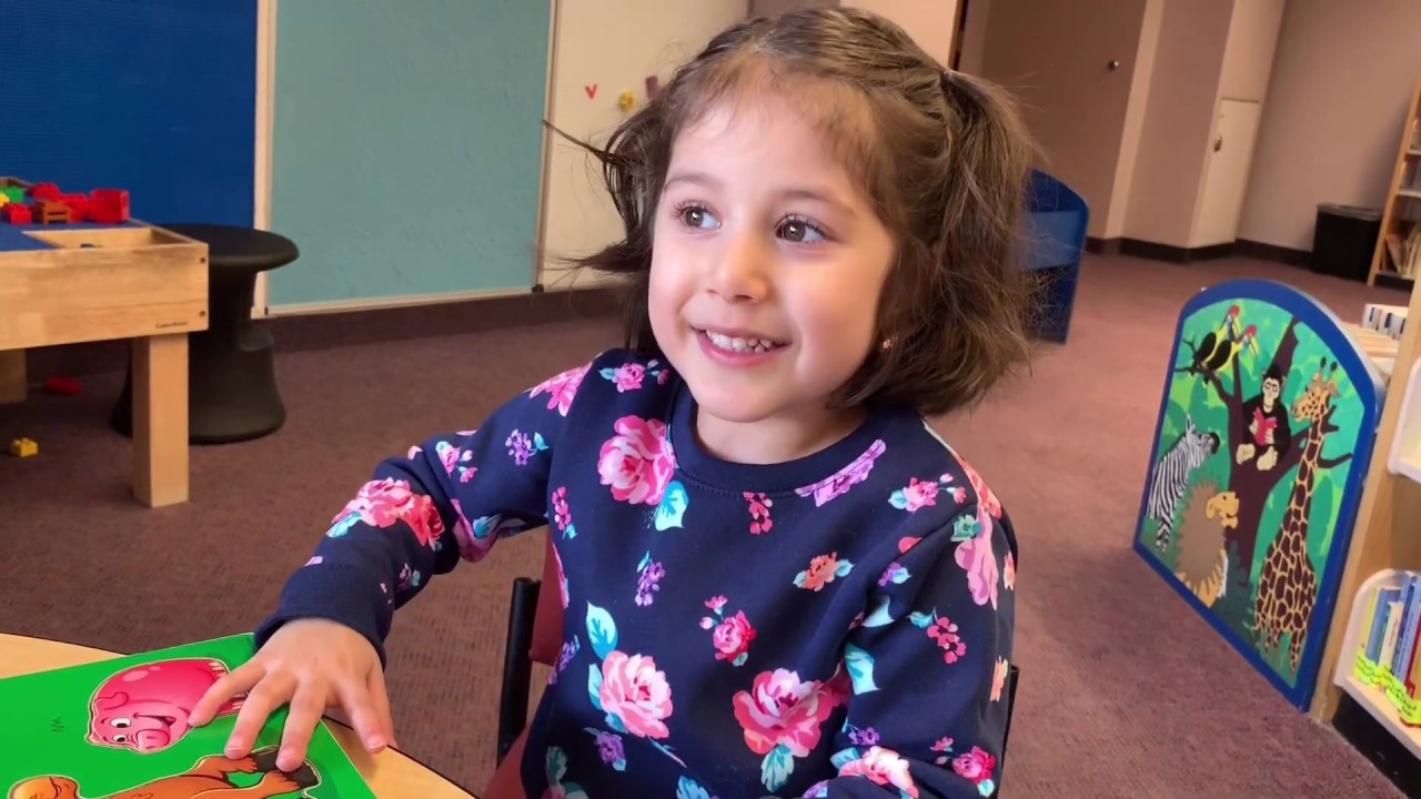 Mariam plays with her magnet animal toys - YouTube