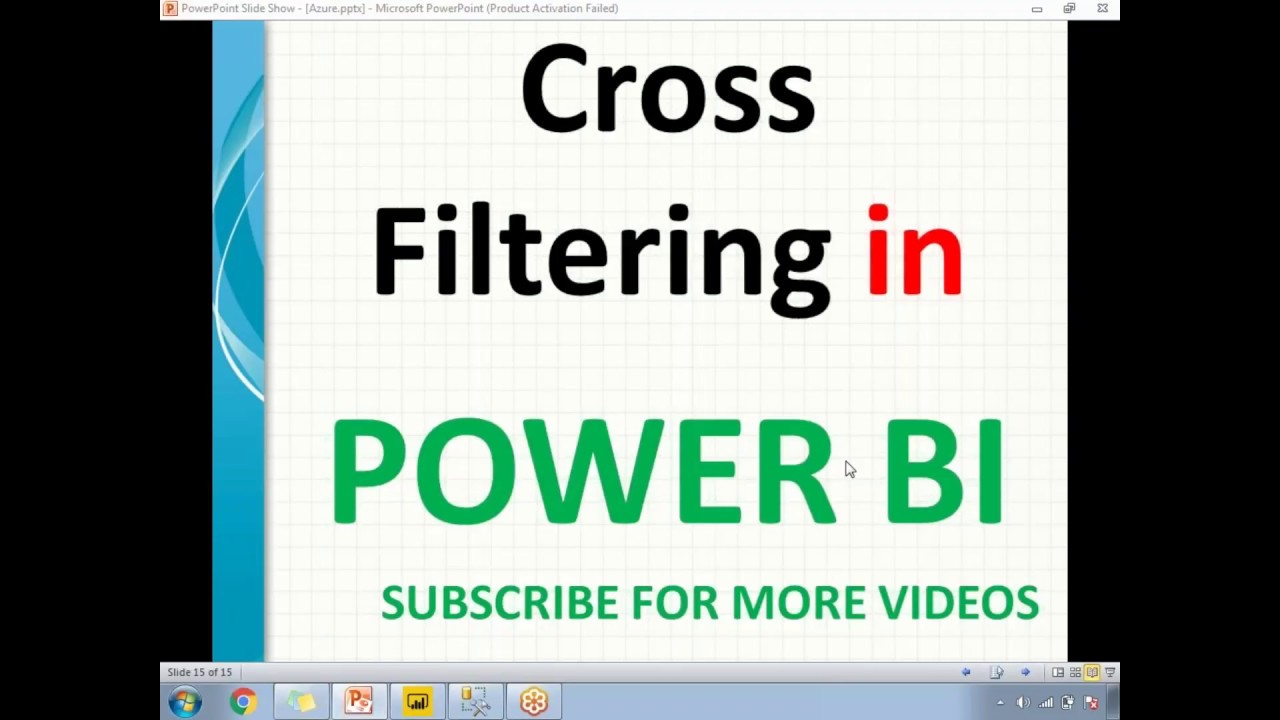 Cross Filtering In Power Bi Youtube