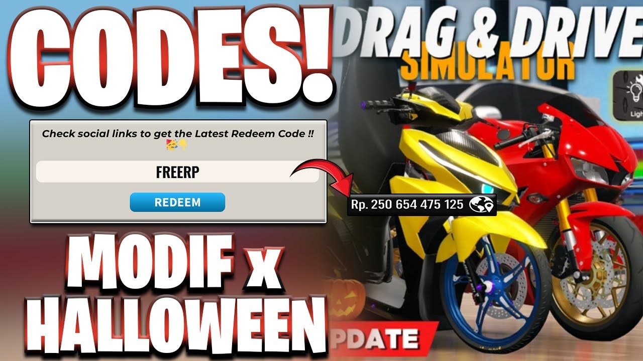 *NEW* ALL WORKING MODIF x HALLOWEEN UPD CODES FOR DRAG DRIVE SIMULATOR ...