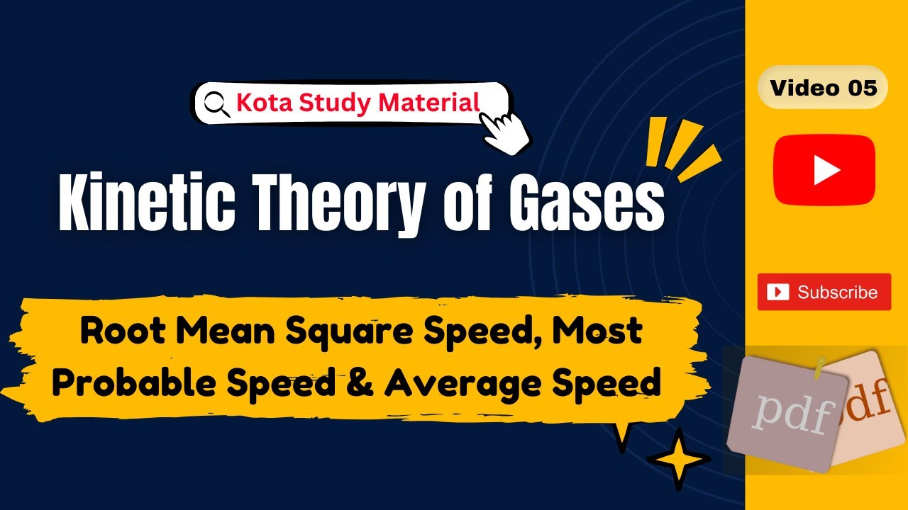 RMS Speed, Most Probable Speed & Average Speed II Kinetic Theory of ...