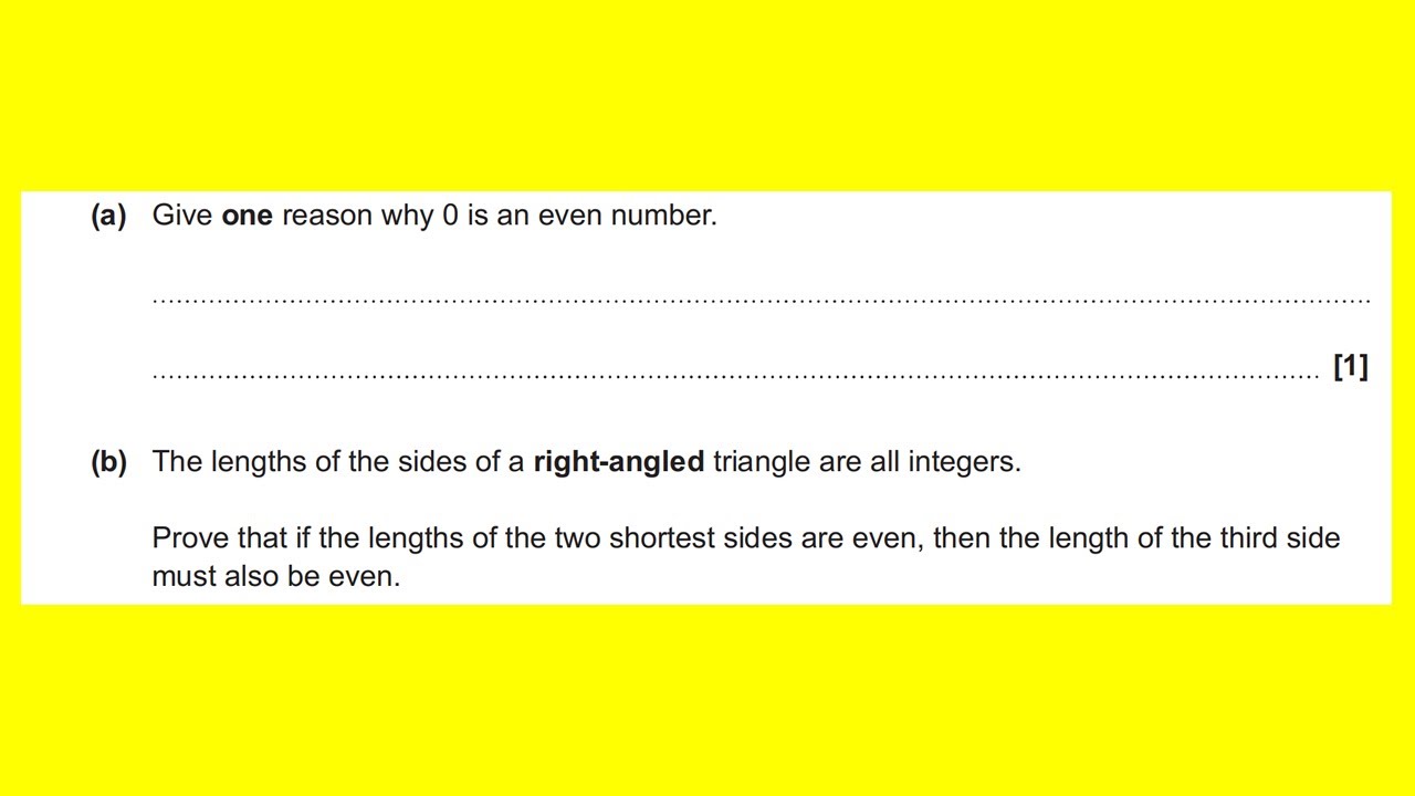GCSE OCR Sample 4H q11 algebraic proof (Maths: higher tier past paper ...