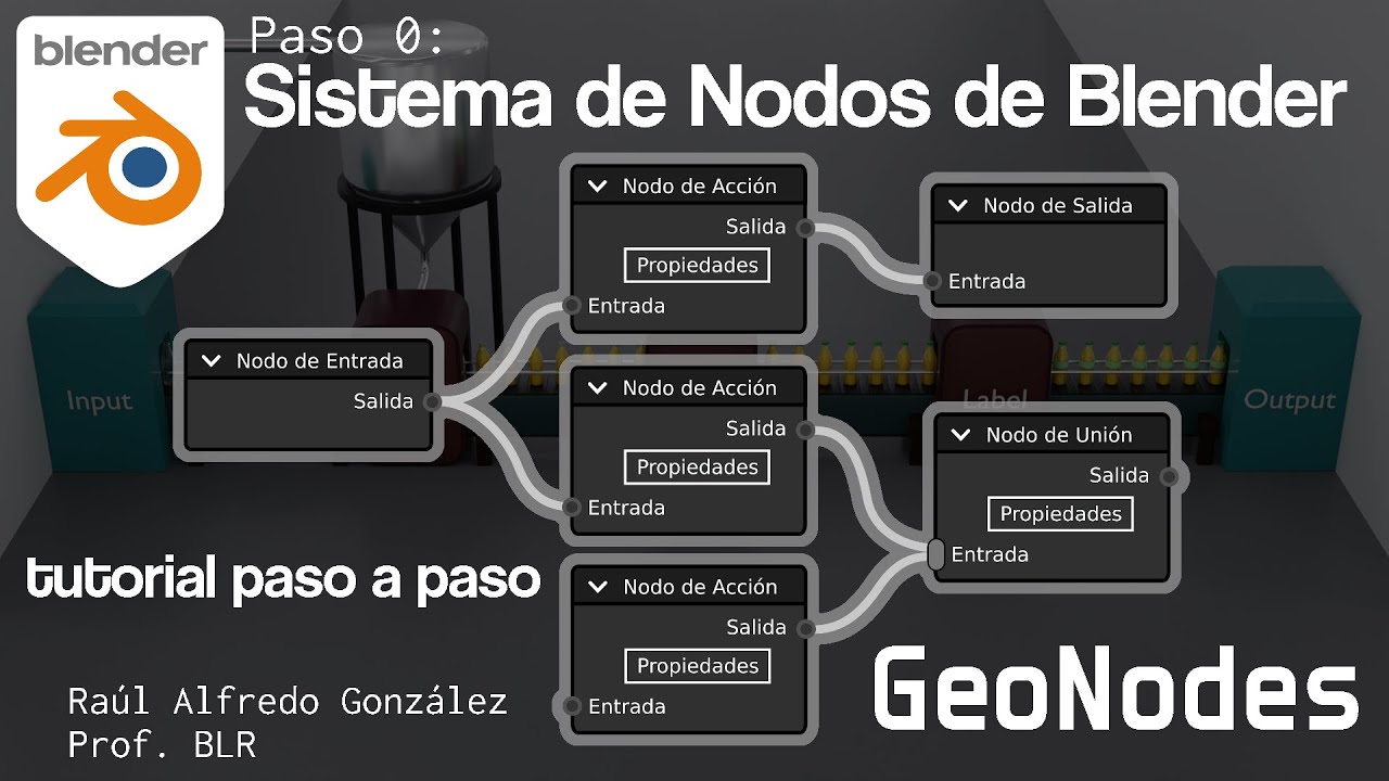 Introducción a Geometry Nodes, tutorial paso a paso. Paso 0: Sistema de ...