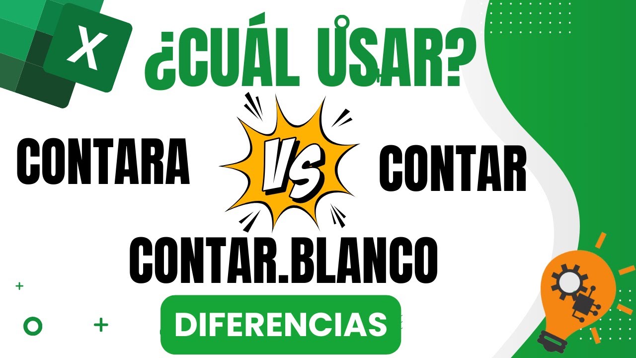 Diferencias entre CONTARA, CONTAR y CONTAR.BLANCO 🟠 Fácil y Rápido CON ...