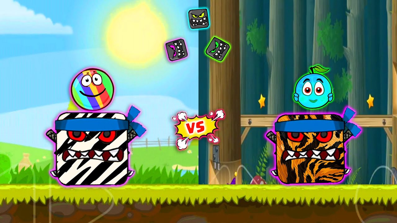 RED BALL 4 - RAINBOW BALL VS AQUA BALL IN GREEN HILLS & DEEP FOREST ...