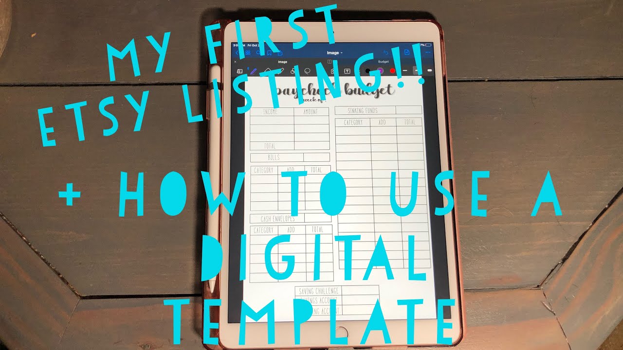 HOW TO USE A DIGITAL BUDGET SHEET IN GOODNOTES - YouTube