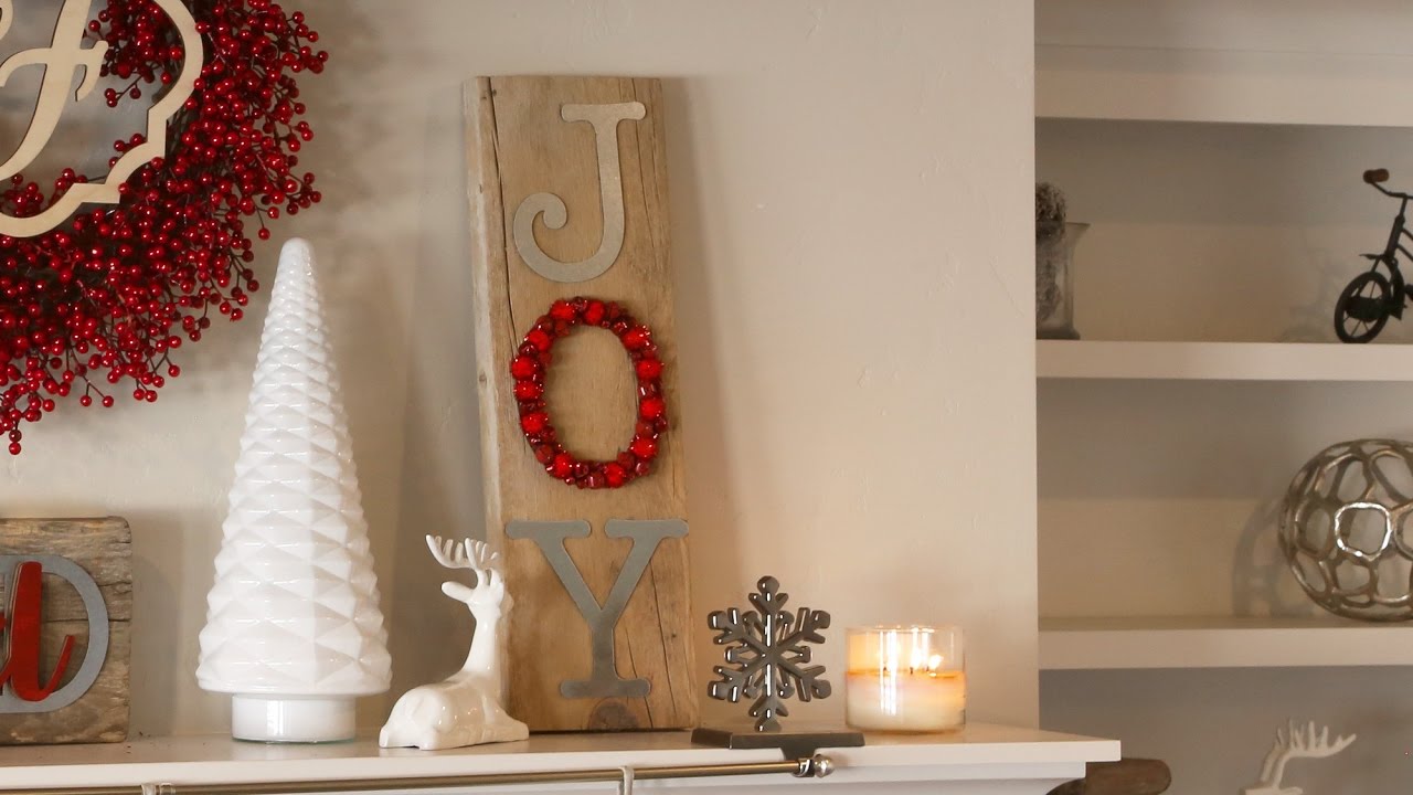 Reclaimed Wood Jingle Bell JOY Sign - DIY - YouTube