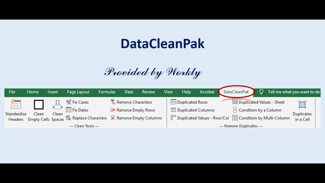 Transform Messy Excel Sheets Instantly with DataCleanPak - YouTube