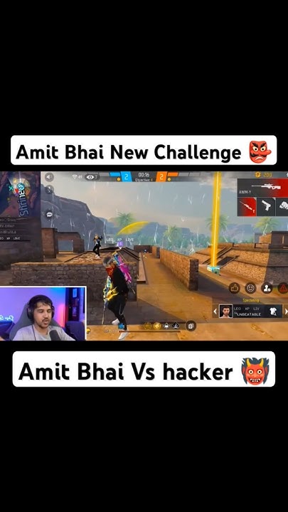 Amit Bhai Vs Hacker 👹 DESI GAMER 🎮#freefire #amitbhai #trending #ajjubhai #shorts #viralvideo # ...