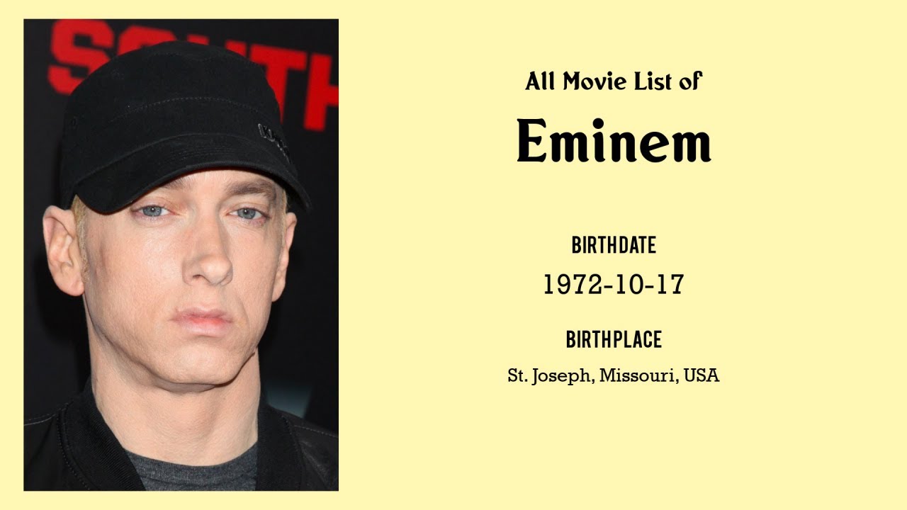 Eminem Movies list Eminem| Filmography of Eminem - YouTube