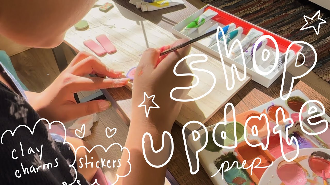 Shop Update Prep ☆ clay charms, pendants, stickers, and more - YouTube