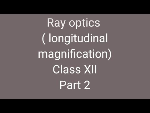 Ray optics / longitudinal magnification / class XII / part 2/ saugat ...