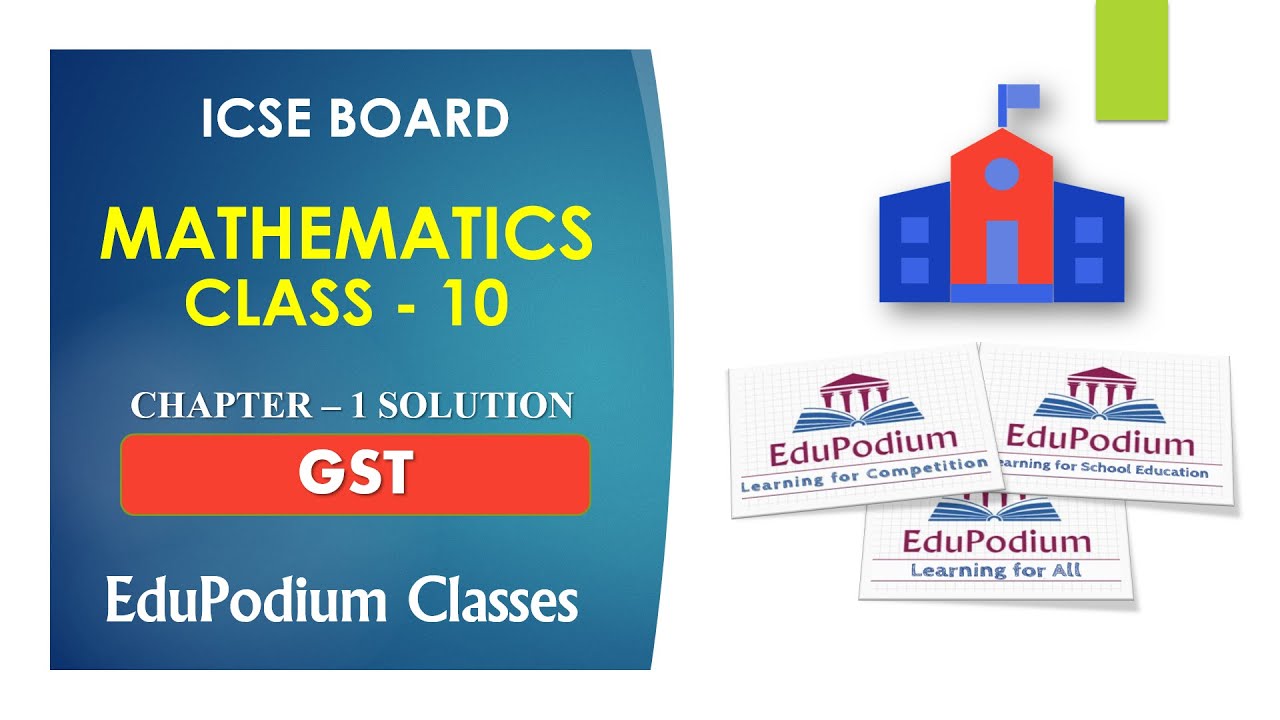 GST Chapter 1 Solution Part-2 || ICSE Class 10 Maths || S. Chand ICSE ...