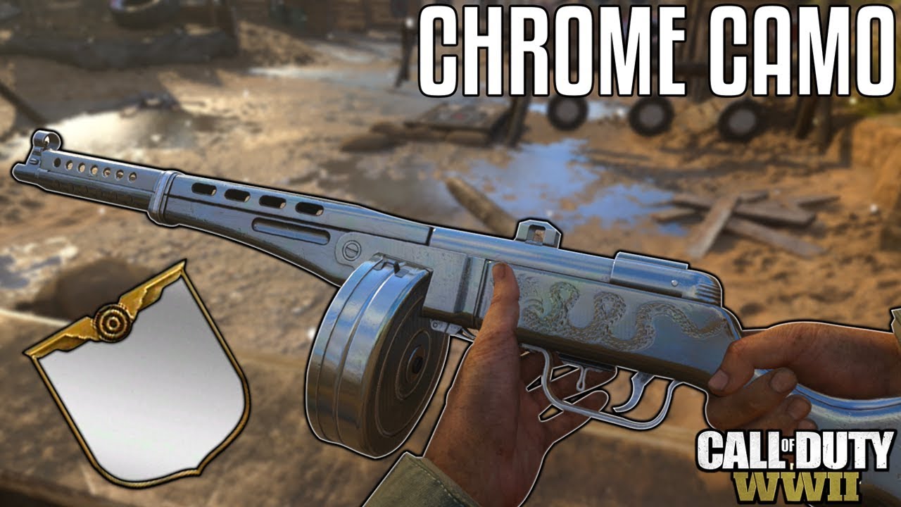UNLOCKING CHROME CAMO in WW2 | "SECRET CAMO" unlock in COD:WW2 ...