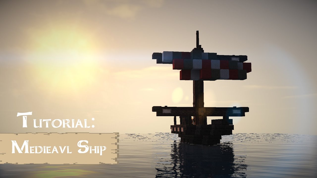 Minecraft - Medieval Small Ship ( Tutorial ) - YouTube