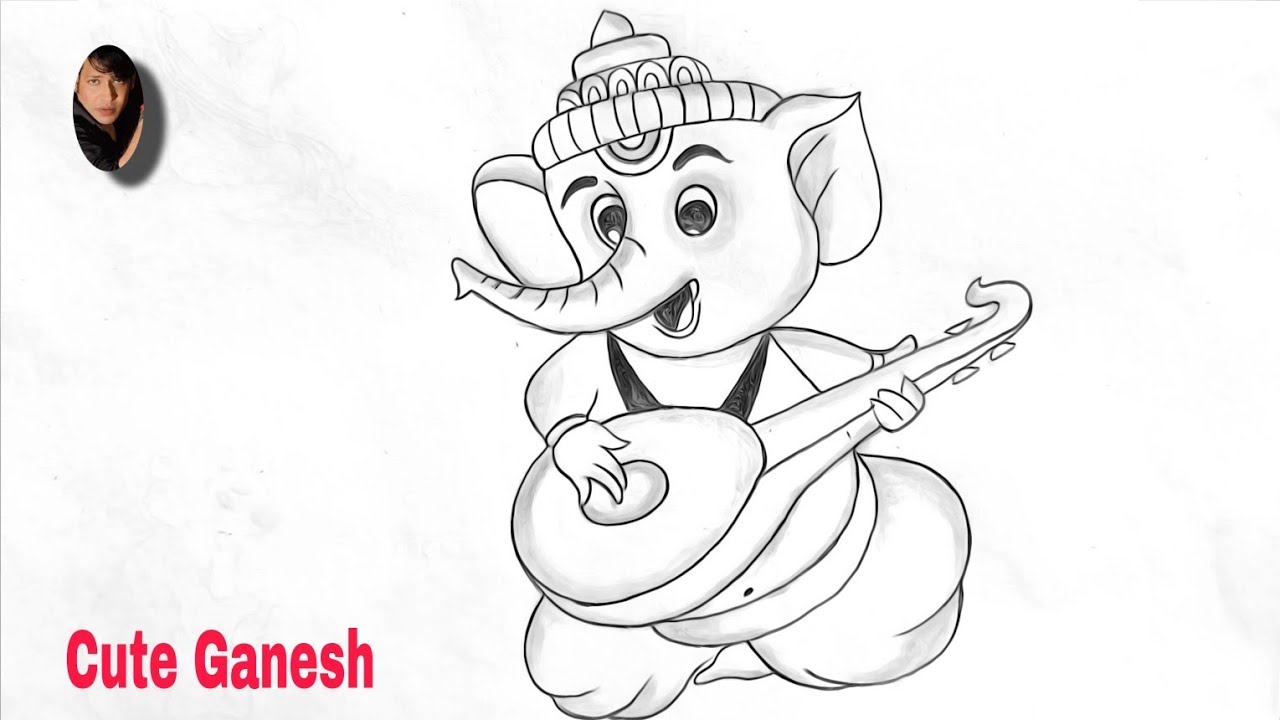 Lord Ganesha Drawing l Ganesh Ji pencil sketch drawing for beginner l ...