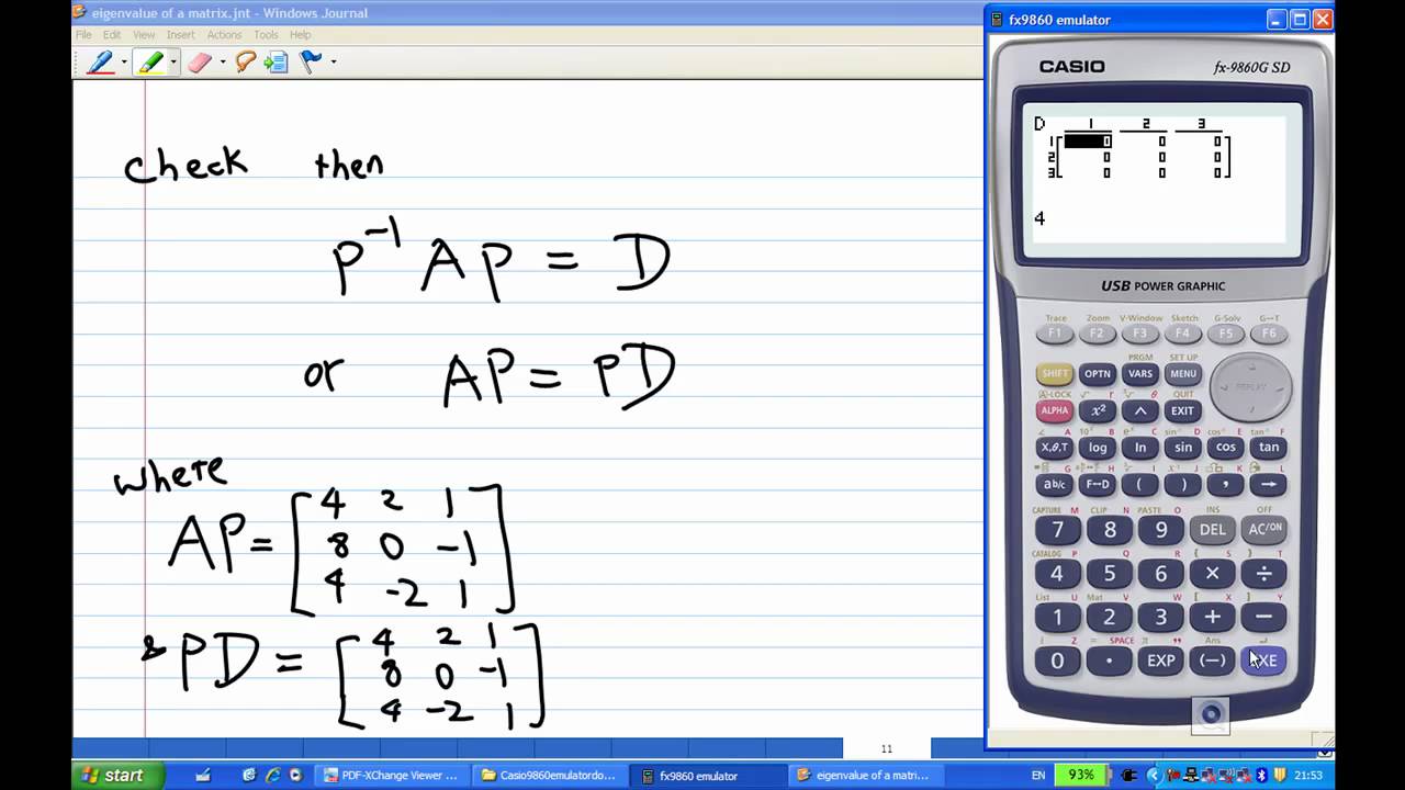 Diagonalisation of matrix example 2 - YouTube