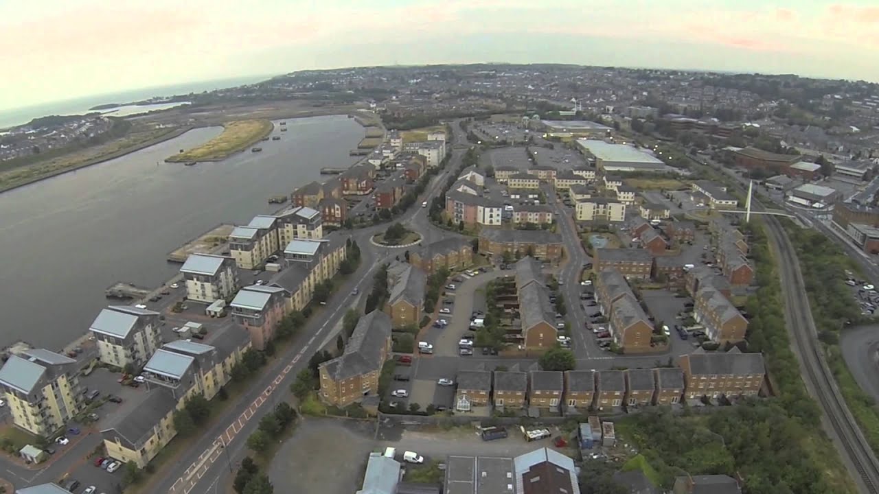Barry Docks Offices by Air - YouTube