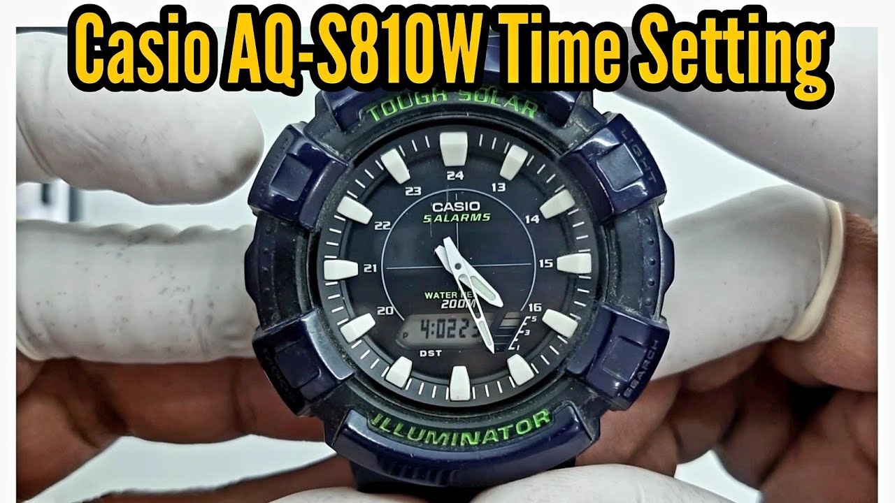 How To Set Time On Casio AQ S810 Digital Watch Casio Watch Time how-to-set-time-on-casio-aq-s810-digital-watch-casio-watch-time