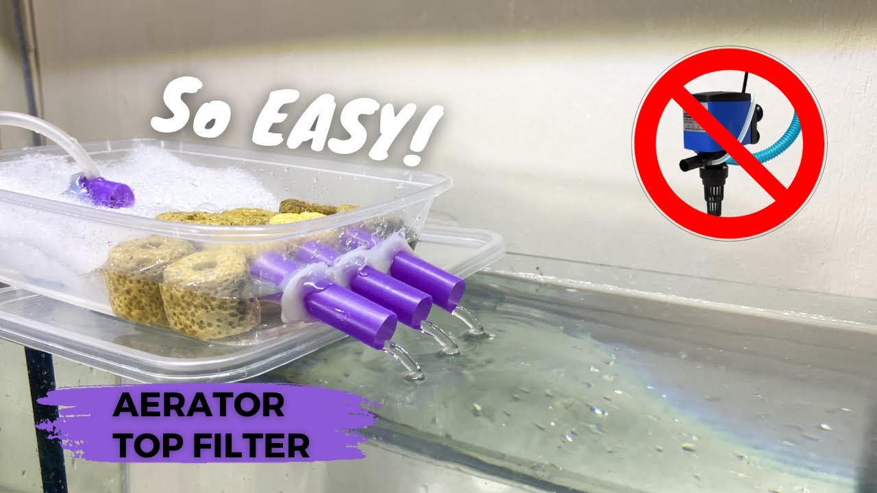 Aerator aquarium filter | DIY top filter aquarium | Submersible pump ...
