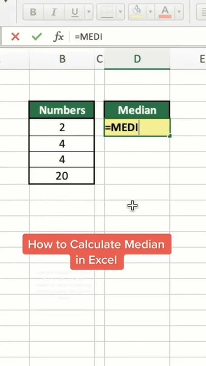 How to calculate median in excel 🤯#shorts #youtubeshorts #viral # ...