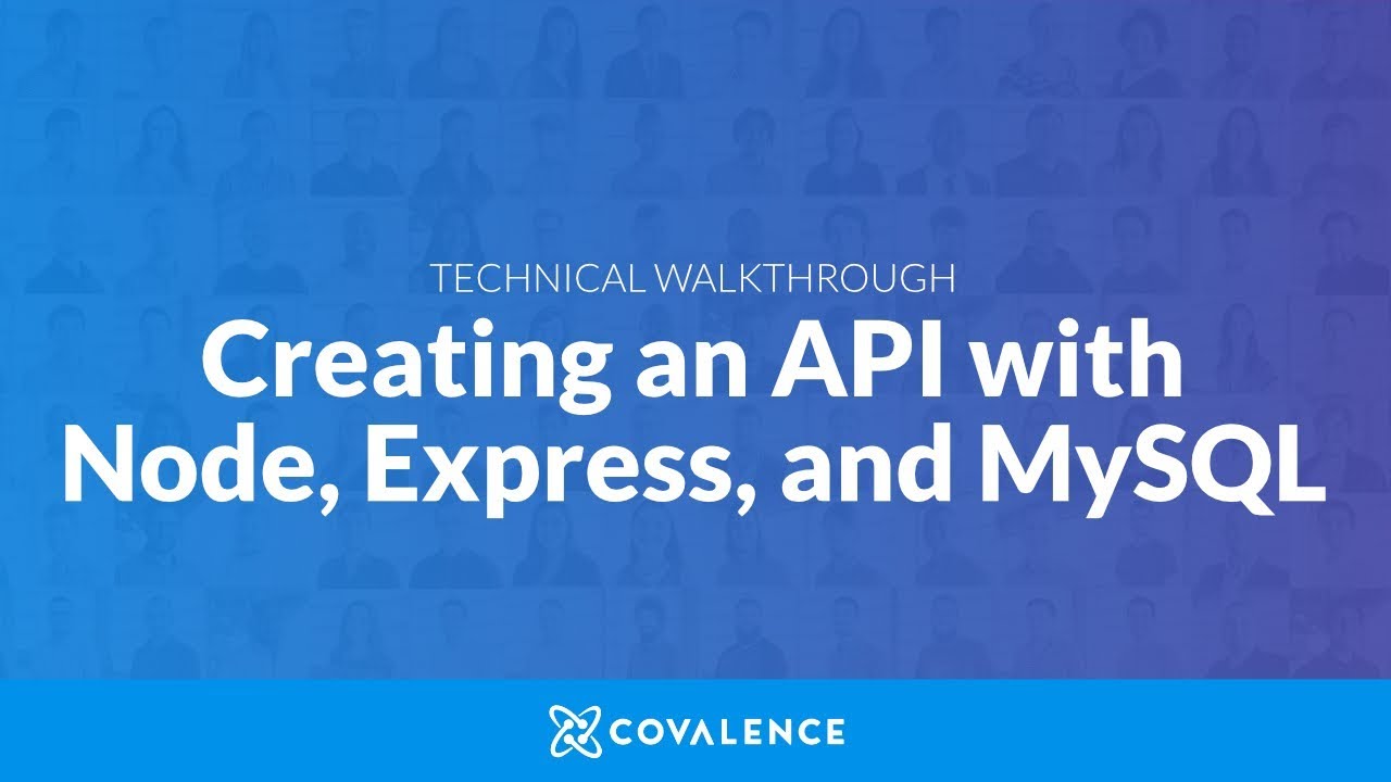 Mysql Node Express Api Walkthrough Youtube