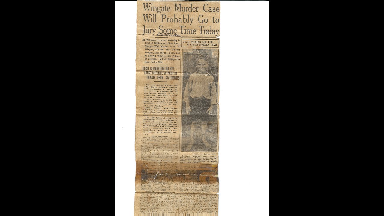 Wingate Rowe Feud Massacre - YouTube