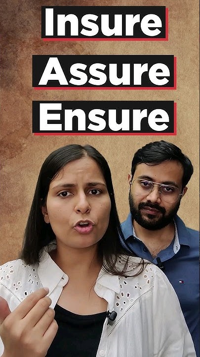 Assure, Ensure & Insure | आओ Difference समझें | Learn Spoken English | Nimisha Bansal #shorts ...